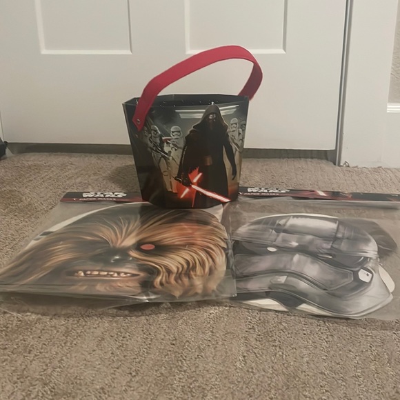 Star Wars | Other | Star Wars Candy Bucket And 6 Star Wars Paper Masks ...